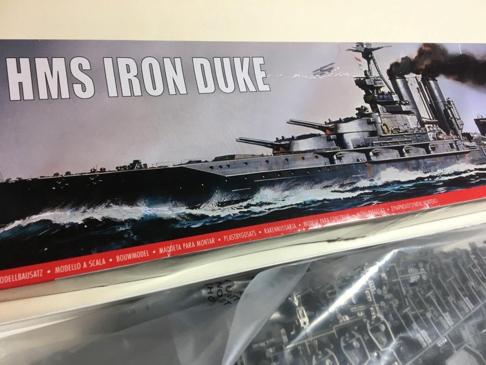 1912 HMS Iron Duke Airfix 1/600 Royal Navy Ship model kit checked OK ...