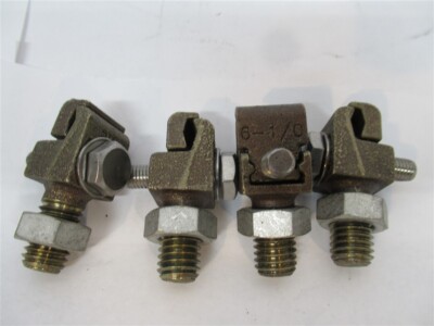 #6 -1/0 Bronze Transformer Grounding Vise-Type Connector (PK 4) | eBay