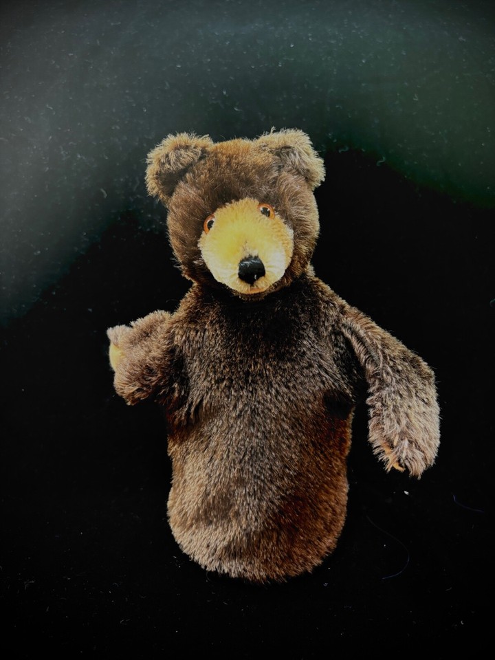 Vintage Steiff hand puppets Wittie Owl and Teddy Bear. Mohair | eBay