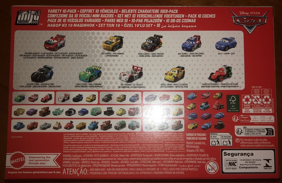 Disney Pixar Cars 2024 Mini Racers 10 Pack Global Racers Cup (GRC) New ...