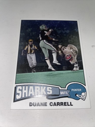 1975 World Football League Duane Carrell Custom Card Jacksonville ...