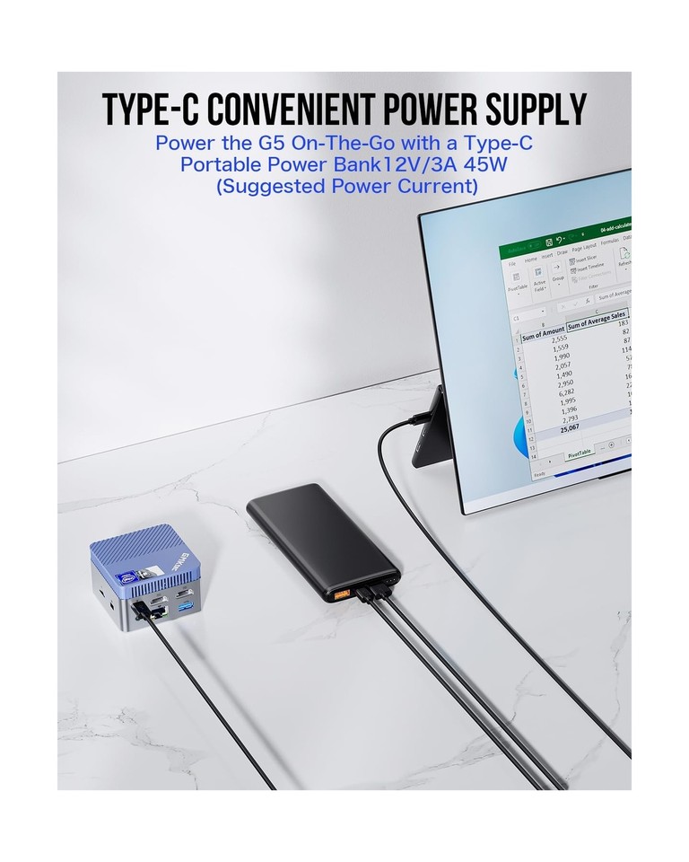 GMKtec Mini PC N97 Preinstalled Windows 11 Pro, G5 Micro Desktop ...