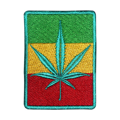 Rasta Marijuana Flag Embroidered Iron on Sew on Patch Badge For Clothes ...