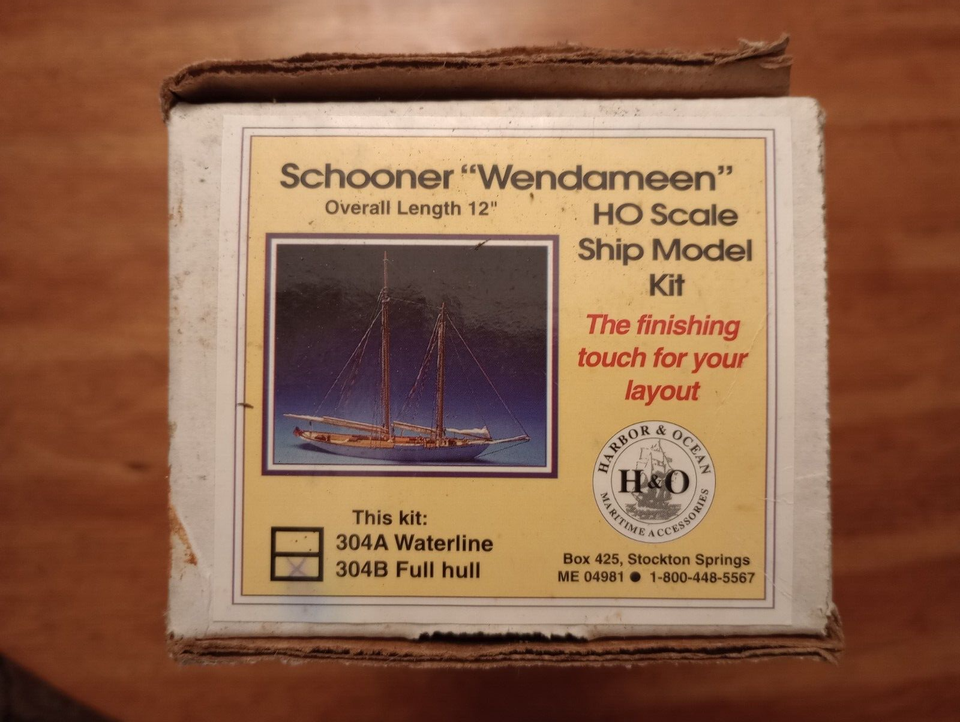 H & O #304B HO Scale Full Hull Model Schooner “ Wendameen” | eBay