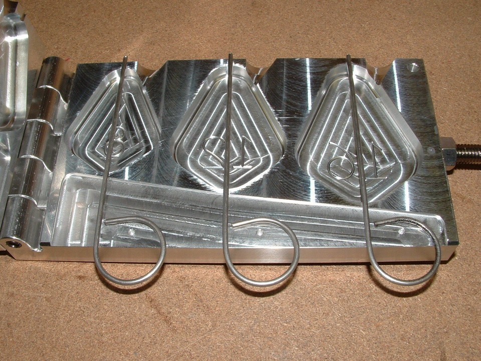 Saltwater No Roll Slip Sinker mold 8,12,16oz CNC Aluminum Fishfinder ...