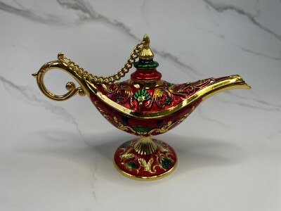 Aladdin Magic Genie Lamps RED Style Incense Burners Magic Light Lamp ...