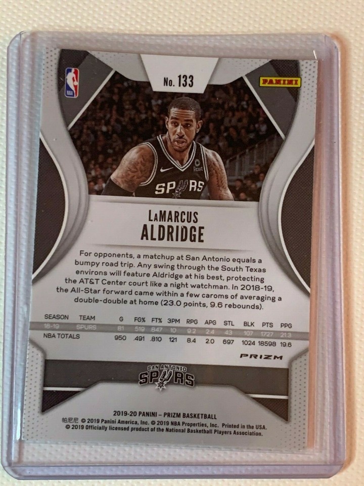 2019-20 PANINI PRIZM FAST BREAK SILVER SP BASKETBALL LaMARCUS ALDRIDGE ...
