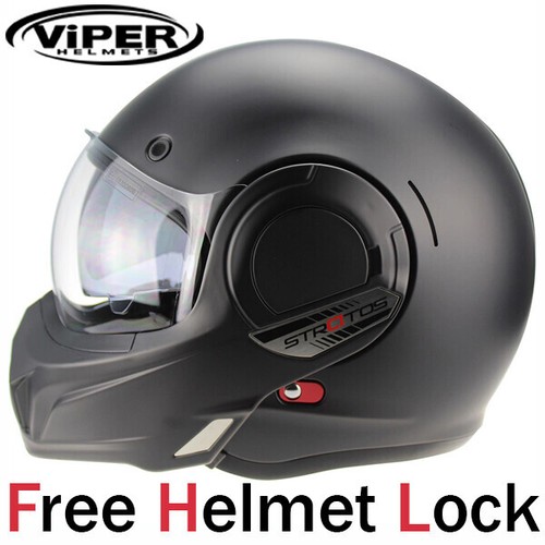 ViPER F242 Reverse Flip Up Motorcycle Motorbike Touring Helmet - Matt ...