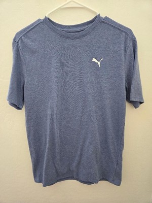 Puma Classics Small Logo Crew Neck Short Sleeve T-Shirt Men's Blue ...