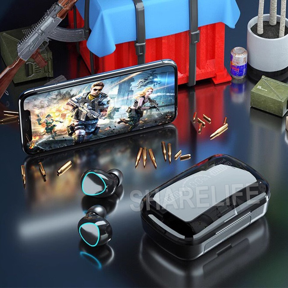 TWS Bluetooth 5.3 Wireless Earbuds Waterproof LED Display Earphones ...