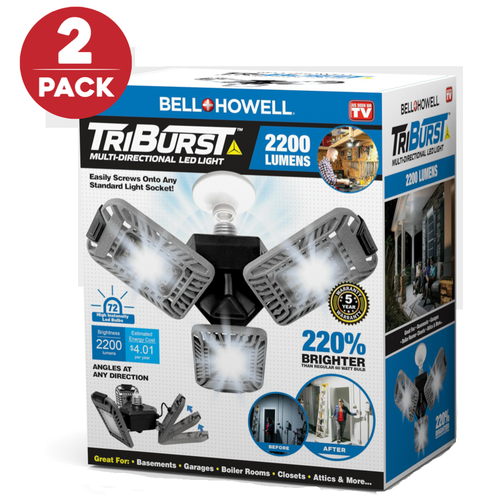 Bell + Howell Tri Burst Multi Directional LED Light w 3 Adjustable ...