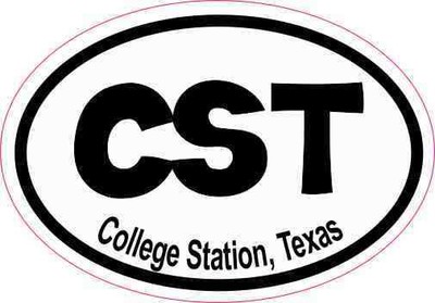 3in x 2in Oval CST College Station Texas Sticker Car Truck Vehicle ...