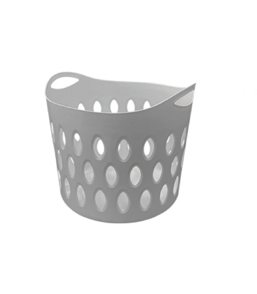 30L Plastic Laundry Bucket Hamper Bin Storage Clothes Washing Flexible ...