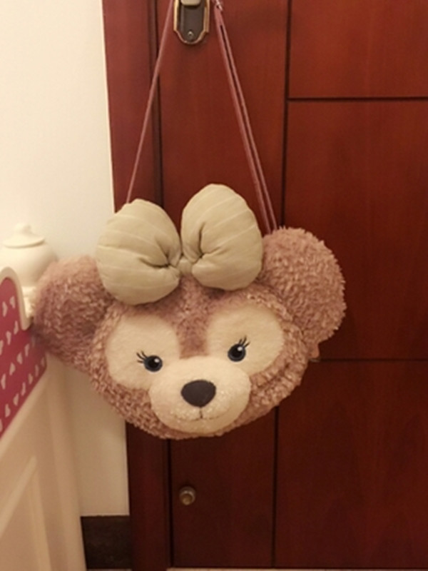 Disney Shellie May Duffy Bear Face Plush Tote Bag Handbag Shoulder Bag ...