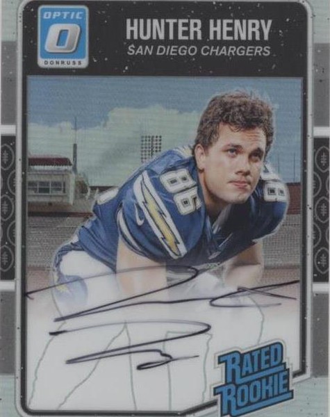 2016 Donruss Optic - Rated Rookie Holo Signatures #169 Hunter Henry /99 ...
