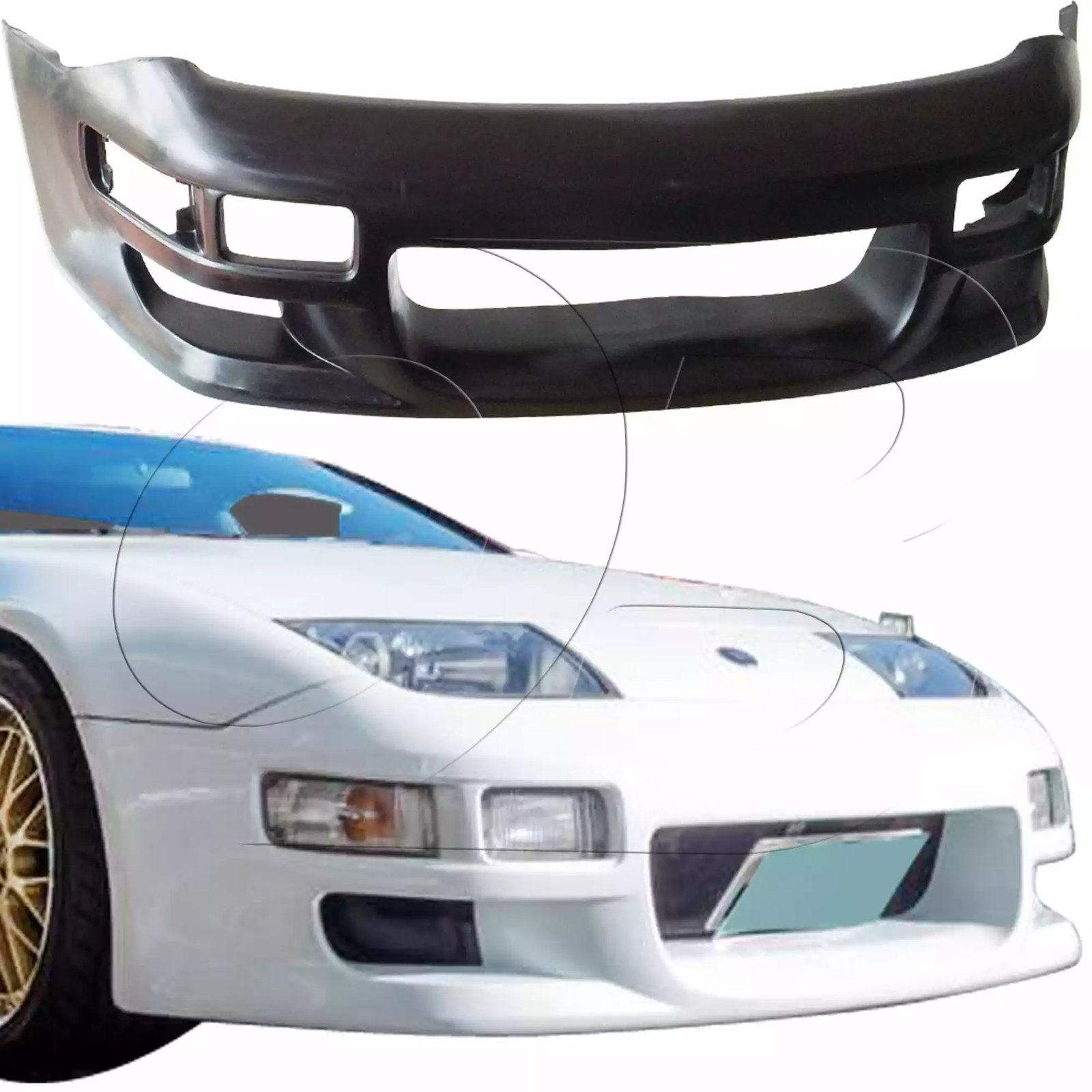 KBD Urethane GR Spec Style 1pc Front Bumper for 300ZX Nissan 90-96 kbd ...