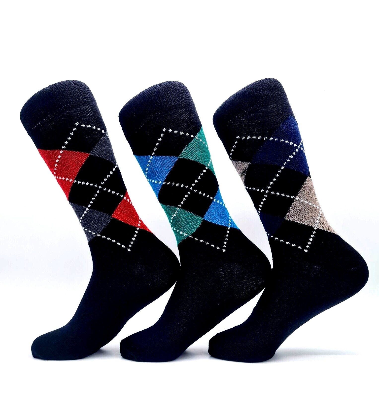 Mens Socks 3 6 12 Pairs Casual Work Sports Cotton Rich Designer Sock ...