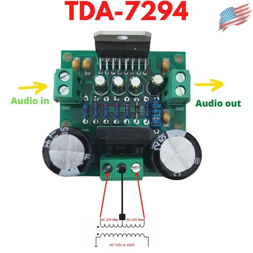 TDA7294 Audio Amp Board 85W Mono Channel AC 12V-33V Power Module USA ...