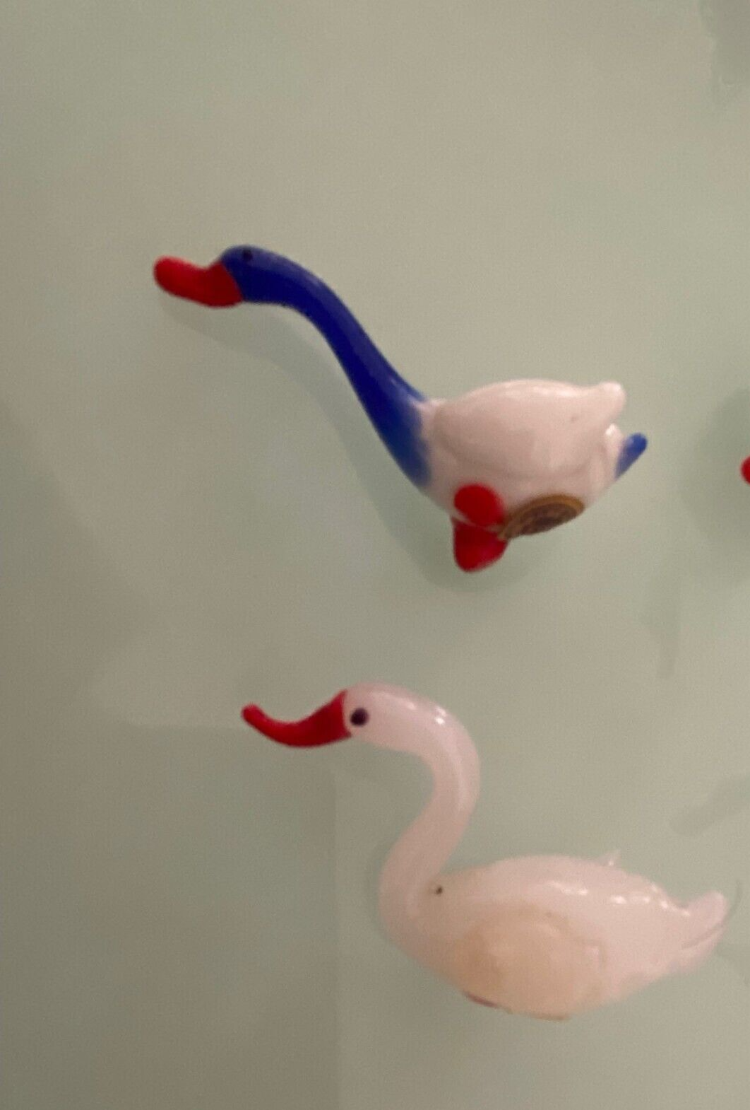 Lot of 5 Blown Glass Miniature Ducks Figurines Vintage Made in Occupied ...