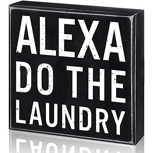 Classic Box Sign Wooden Box Sign Black White Box Sign Decorative ...