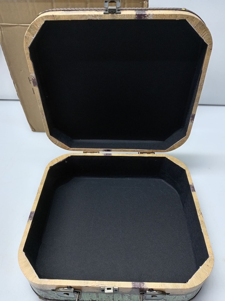 HMF VKO206 Vintage Koffer aus Holz | 32 x 29,5 x 12 cm | Gross | Deko ...