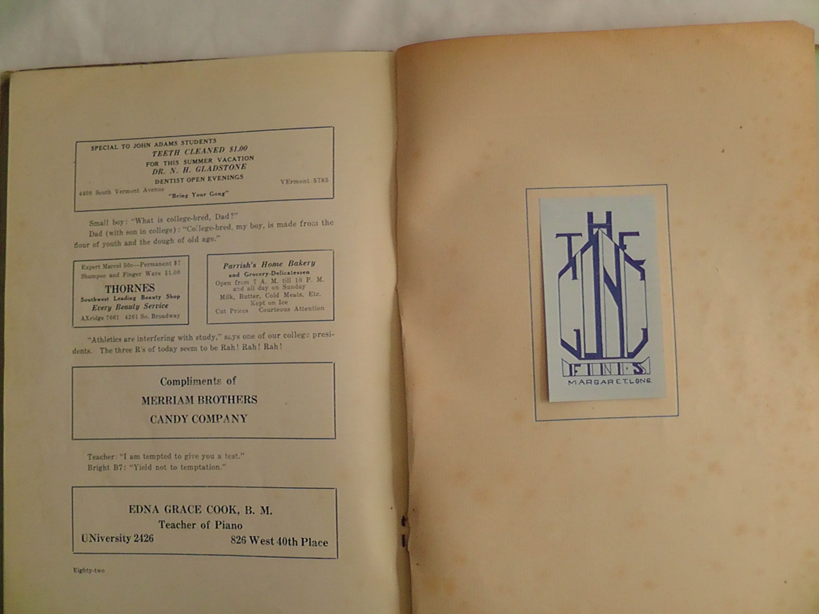 Yearbook - John Adams Junior High School, Los Angeles, California 1929 ...