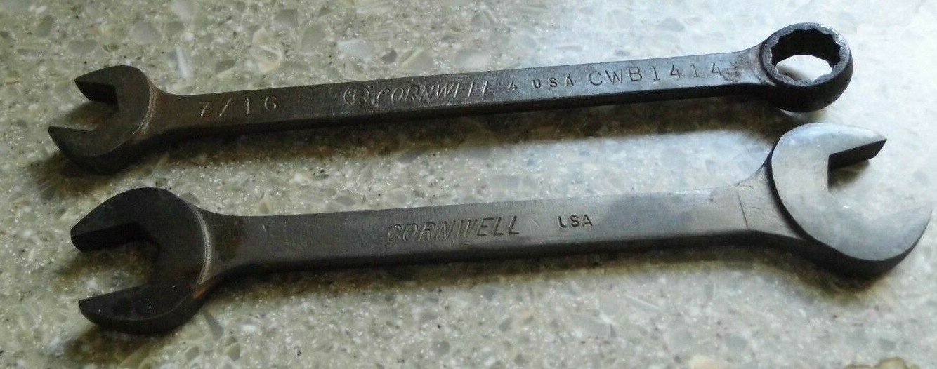 Vintage Pair of Cornwell Wrenches - (1/2" & 9/16") & 7/16" | eBay