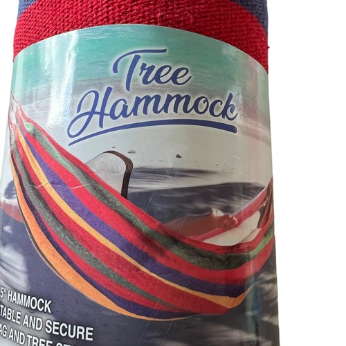 NWT Tree Hammock Multicolor Poly Cotton Blend Relaxing Outdoors Camping ...
