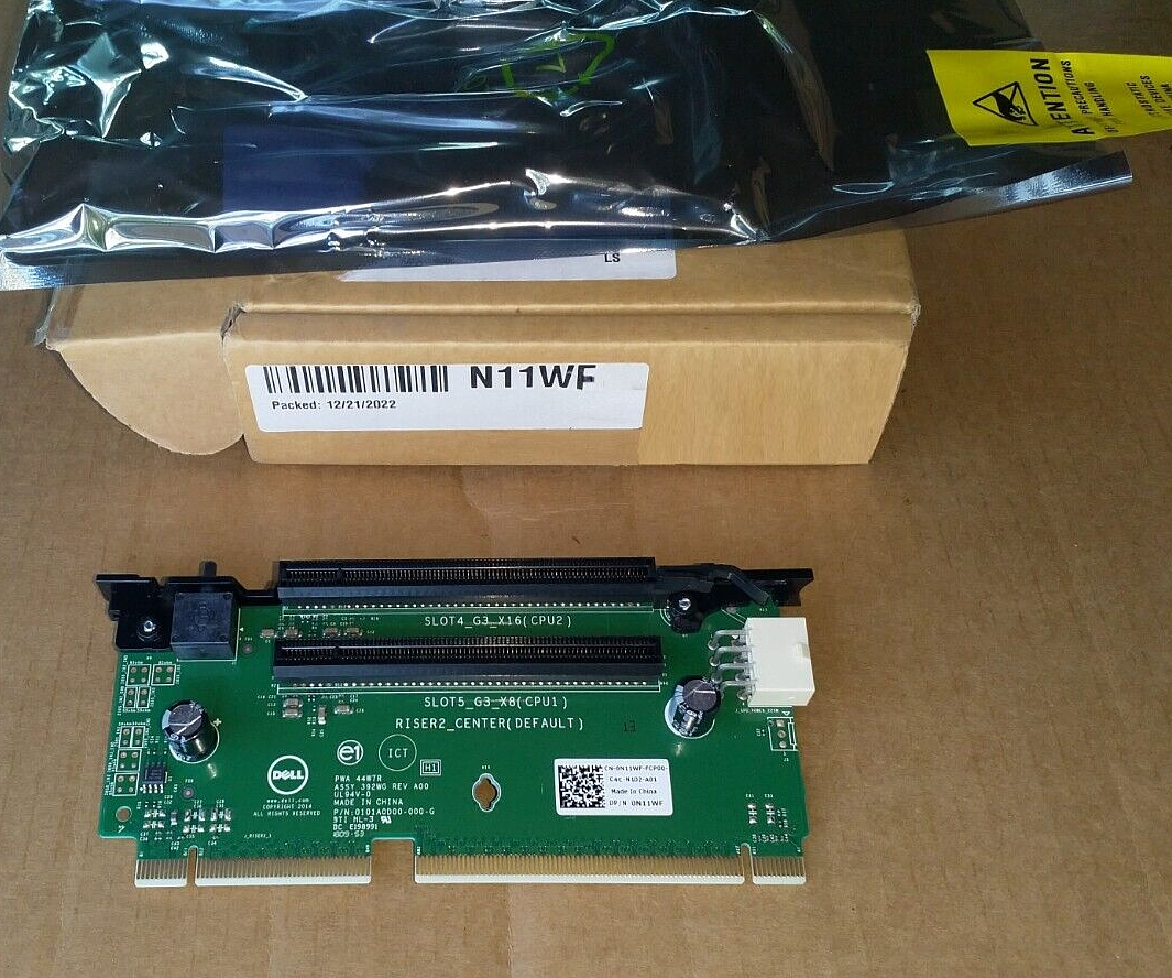 Genuine Dell POWEREDGE R730 Riser 2 Center Slot 4 & 5 Board N11WF for ...
