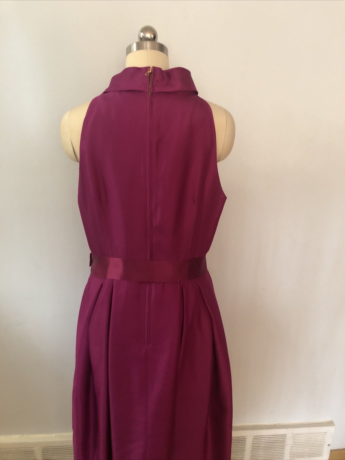 VTG Magaschoni Collection Magenta Silk Shantung Cocktail Dress Size 12 ...