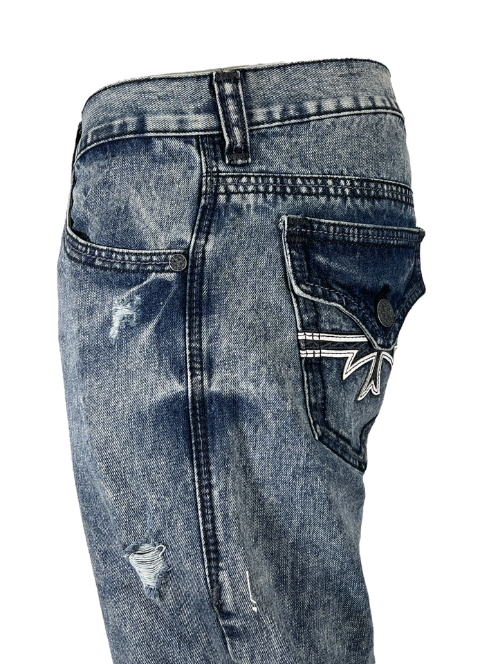 Xtreme Couture by Affliction Men's Denim Jeans Cross Light Embroidered ...