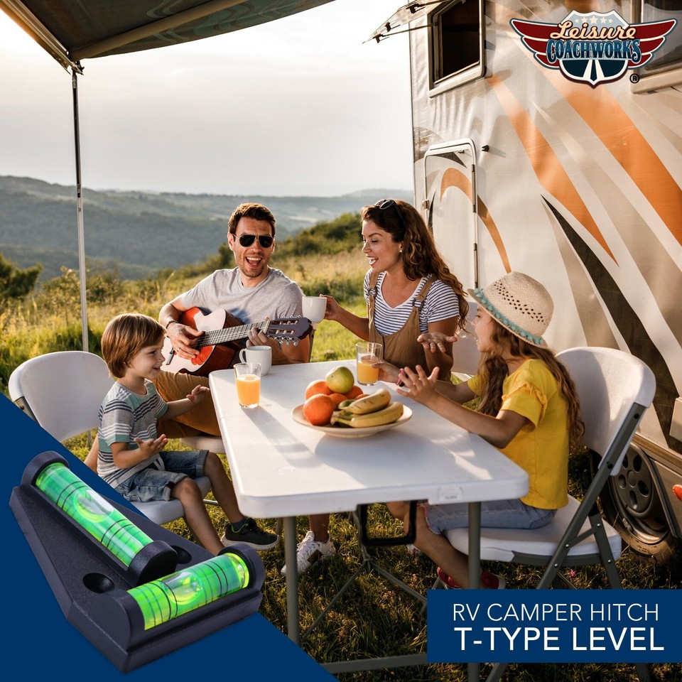 LCW T Bubble Leveling System 2 Way Leveler Durable for RV Camper ...