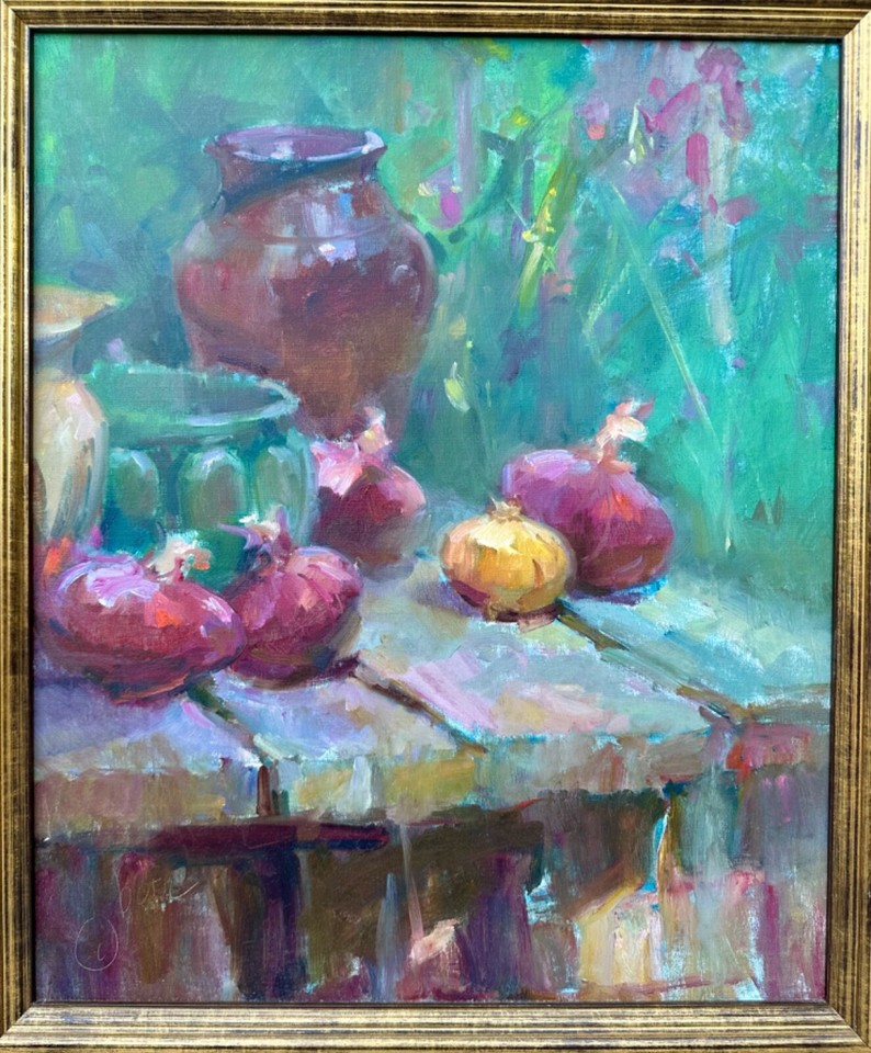 Listed Artist Anne Marie Oborn Large Framed Plein Air Oil Painting | eBay