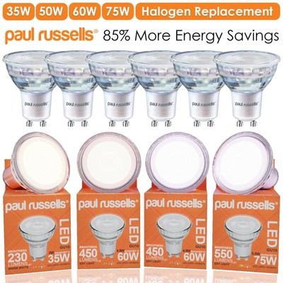 GU10 75W 60W 50W 35W LED Spot Light Bulbs Lamps Warm Cool Day White ...