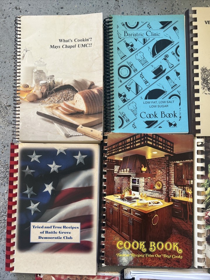Lot Of 15 Cookbooks Spiral Bound Church Community Fundraiser Htf ...