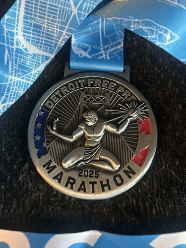 2025 Detroit Free Press Marathon Finisher Medal | eBay