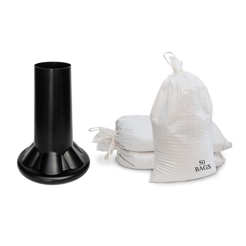 Sandbag Filler Tool with 14 x 26 Polypropylene White Sand bags ...