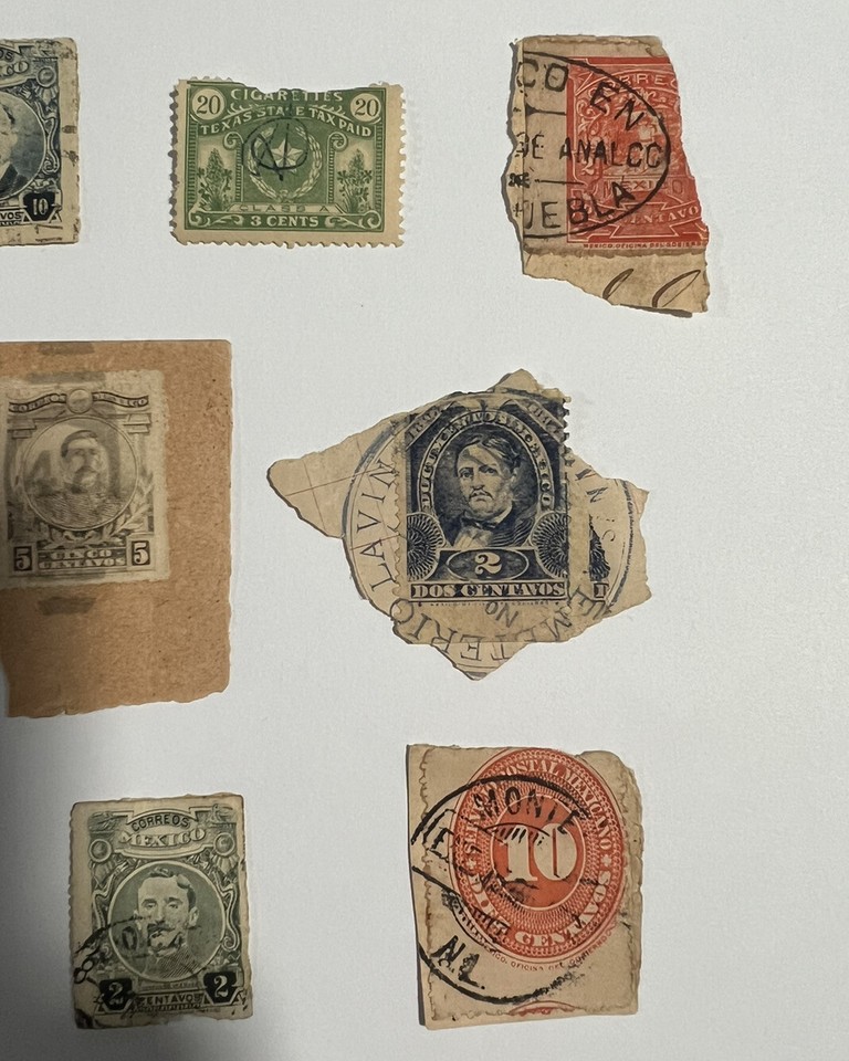 Mexico Stamp Collection Lot of 11 Used & Unused Numeral 10c 2c 1c Rare ...