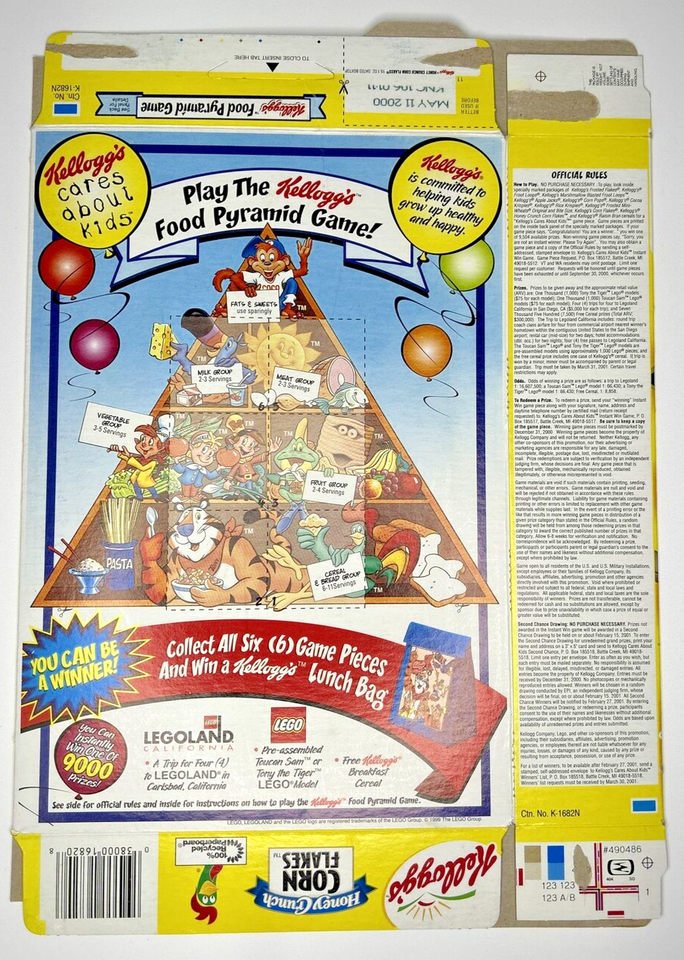 1999 Empty Kellogg's Corn Flakes 15.1OZ Cereal Box SKU U198/43 | eBay