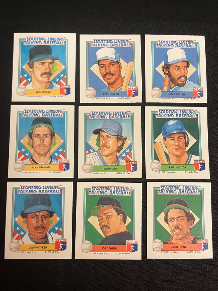 1988 Starting Lineup Talking Baseball complete card set - All-Stars ...