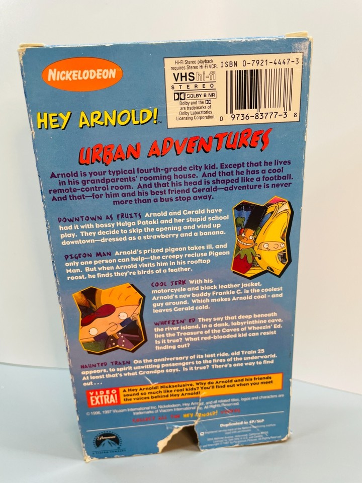 Hey Arnold Urban Adventures (VHS 1997 Nickelodeon) 5 Episodes Tested ...