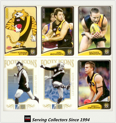 2008 Herald Sun AFL Trading Cards Base Card Team Set Richmond (14 ...