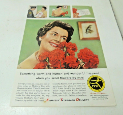 Florists Telegraph Delivery Flowers by Wire VTG Original Near Mint ...