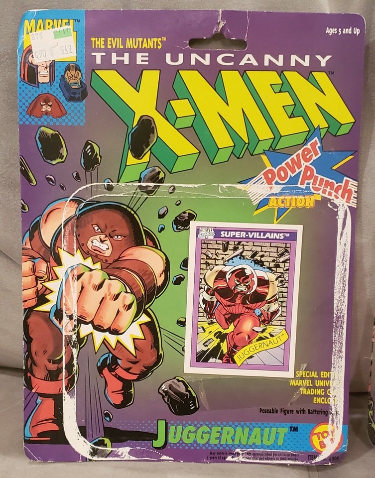 Vintage 1991 Marvel JUGGERNAUT uncanny X-men POWER PUNCH TOYBIZ Damaged ...
