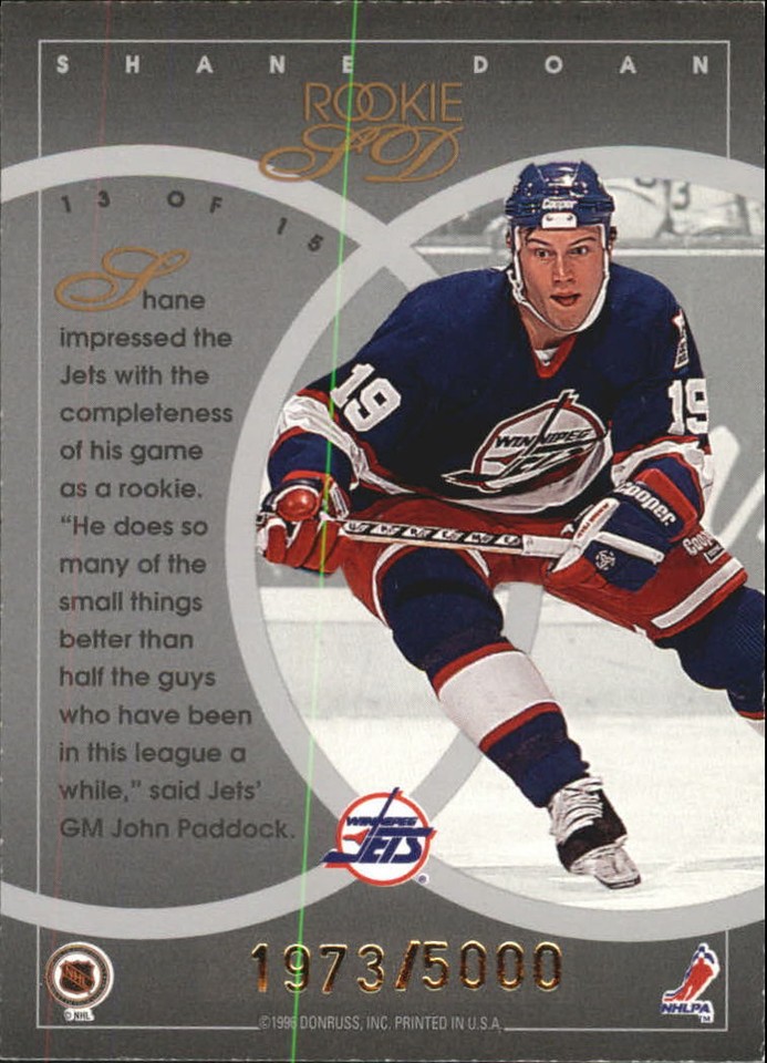 1995-96 Donruss Elite Rookies #13 Shane Doan RC Rookie Card /5000 | eBay