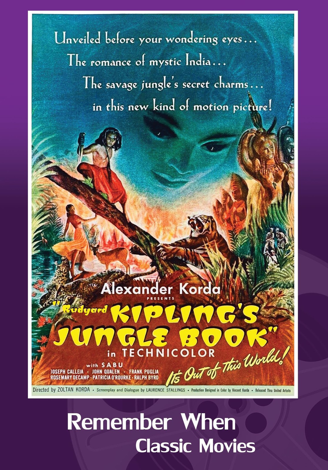 Rudyard Kipling's Jungle Book (DVD) Sabu Joseph Calleia John Qualen ...