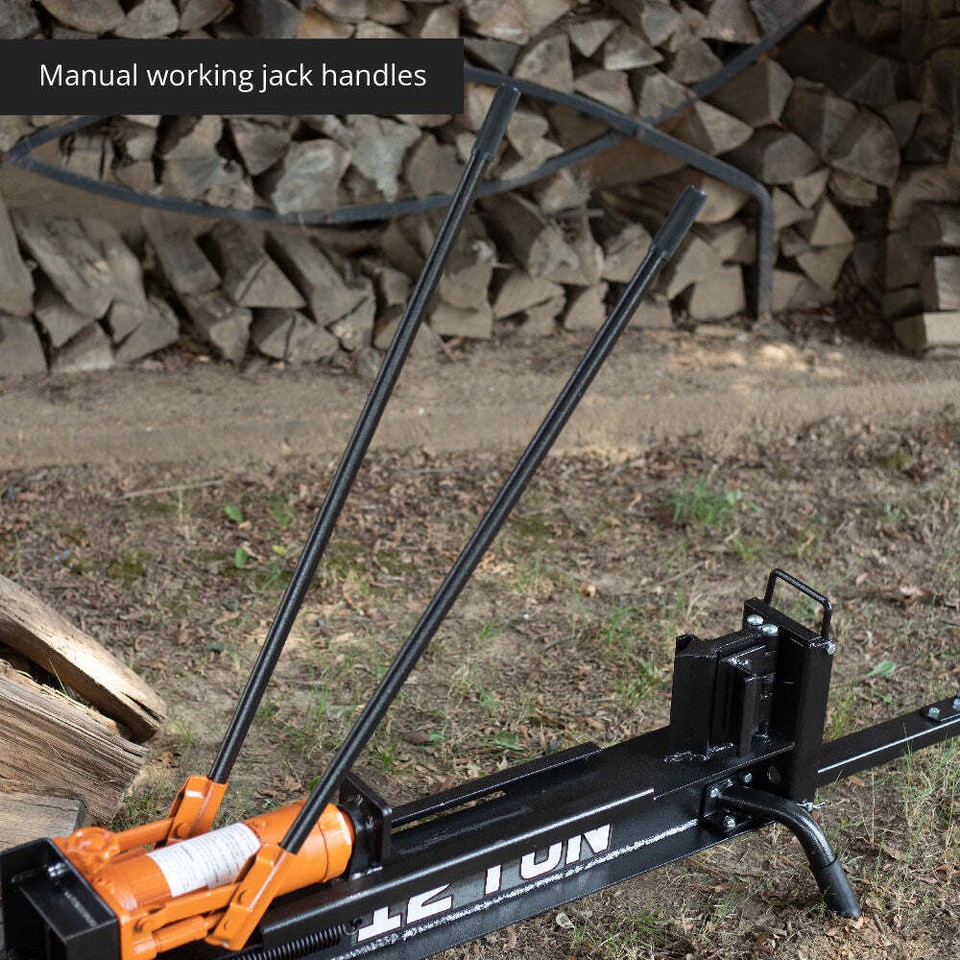 Titan Industrial 12 Ton Manual Towable Hydraulic Horizontal Log ...