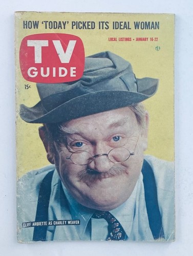 TV Guide Magazine January 16 1960 #355 Cliff Arquette New England Ed. No Label | eBay
