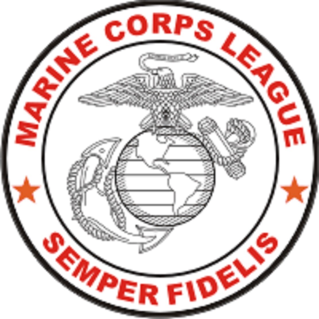 USMC Marine Corps League Color "Semper Fidelis" Decal - 4" W x 4.00" H ...