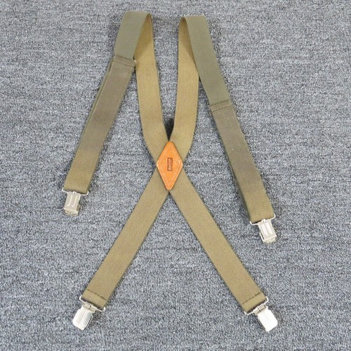Levi’s Suspenders Green Leather Label Elastic Fabric 1.5" Wide with ...